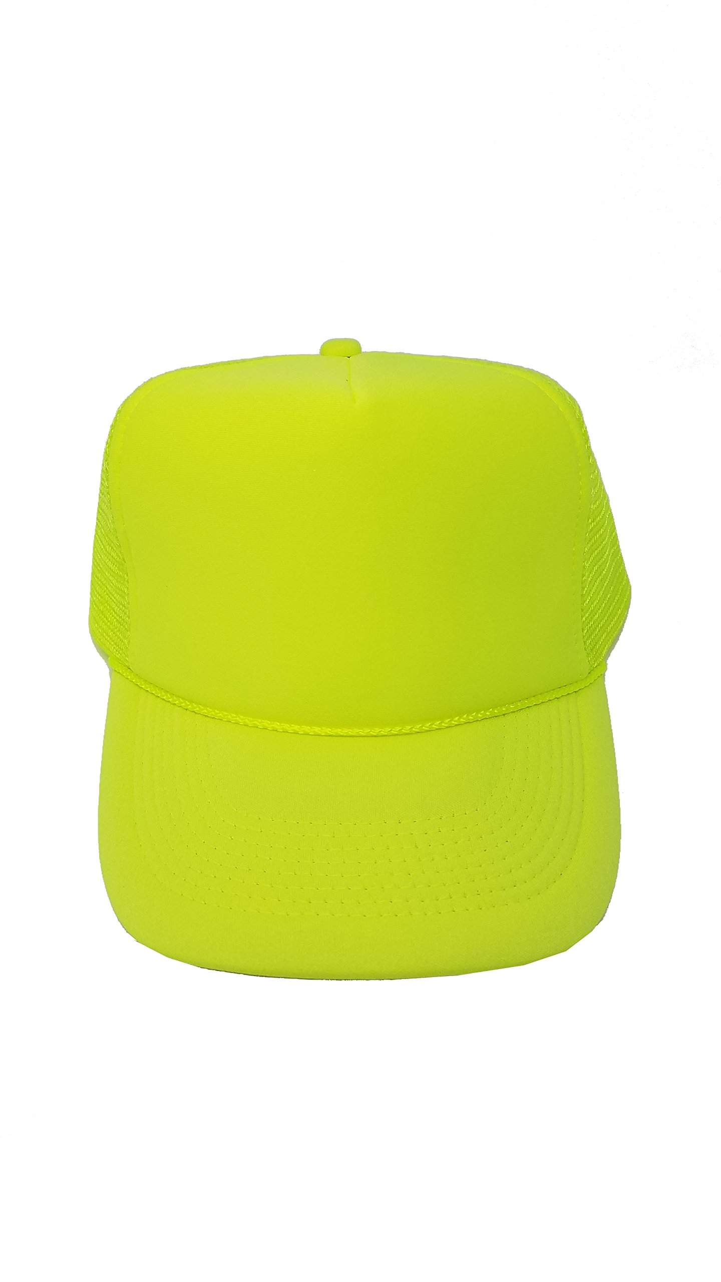 2 Packs NEON Baseball Caps Blank Trucker Hats Summer Mesh Bachelorette Capl (2 for Price of 1) (NEON - Yellow)