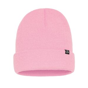 joywant knit beanie hats for men slouchy acrylic guys women winter hat skull caps all season cuffed unisex beanies (pink)