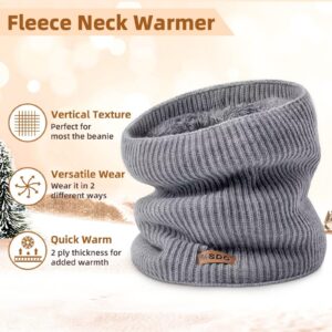 Winter Neck Gaiters for Men 3 Pack,Neck Warmer Men Women with Thermal Thick Warm Fleece Lined Cold Weather,Mens Scarf Winter Ski Face Mask Cover Windproof Scarves（Black,Navy，Grey）