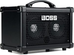 boss dual cube lx 2 x 5-inch 10-watt portable bass combo amp