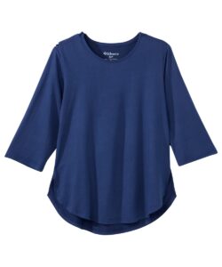 women’s open-back adaptive high-low top - ink blue 3xl