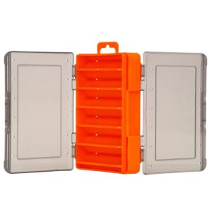 grebest fishing lure box,fishing box storage double-sided fishing tackle box lure bait hook accessories storage organizer for angling outdoor fishing orange one size