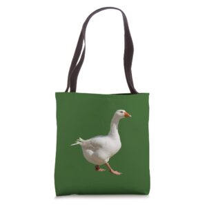 duck on land walking vector art cut out tote bag