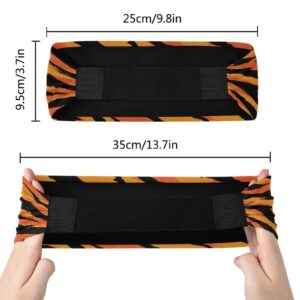 JHKKU Workout Headbands for Women in Tiger Print, Non Slip Breathable Headband, Sport Headbands, Sweatbands, Elastic Hair Bands for Yoga, Running, Outdoor Sports, Travel, Gym