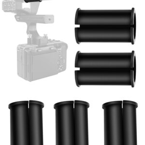 Etour 6 Pcs Microphone Shock Mount Rubber Spacer Tube Microphone Sleeve Washer Compatible with Sony Camcorder Rode NTG, Sennheiser MKH Shotgun Mic FX3,FS7,FX6,FX8,FX9,NX80,FS5