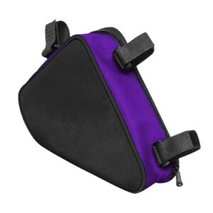 rockible bike bag triangle for mountain, beach, or road bikes front handlebar bag, dark purple