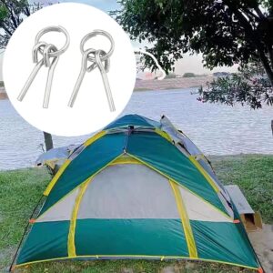 ITROLLE 4PCS Aluminum Alloy Tent Pole Rings, Tent Building Tool, Tent Pole Accessories, Camping/Touring/Tent Awning Pole Repair Kit