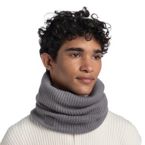 Buff Knitted & Fleece Neckwarmer RUTGER GREY HEATHER Unisex One size