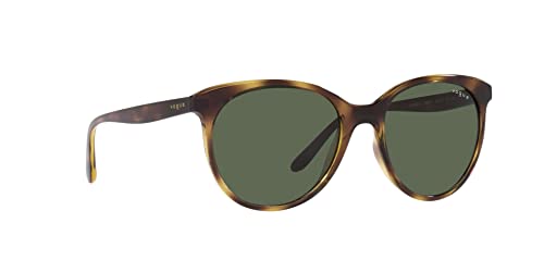 Vogue Eyewear Women's VO5453S Round Sunglasses, Dark Havana/Dark Green, 53 mm