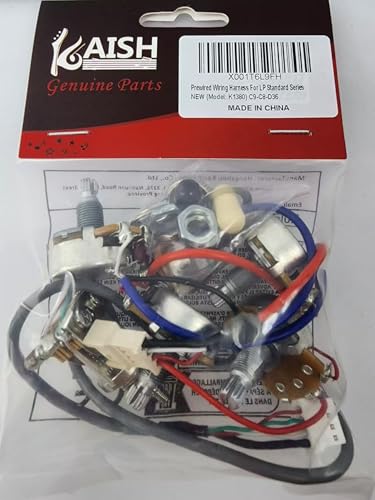 Guitar Prewired Wiring Harness Humbucker Solderless Wiring Harness 2V2T with 500K Pots and 3 Way Toggle Switch For LP Les Paul Standard Series