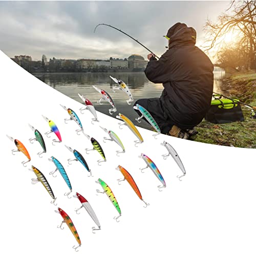 Artificial Fishing Baits,20pcs Fishing Lure Set,Reusable Fishing Tackle Accessories for Outdoor Saltwater Freshwater Trout Bass Salmon Fishing, 20pcs Fishing Lure Set,Artificial Fishing Baits,ReF