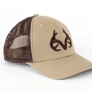 Realtree Camo Trucker Baseball Cap Hats for Hunting, Fishing, Hiking and Outdoors (Max-7 Logo)