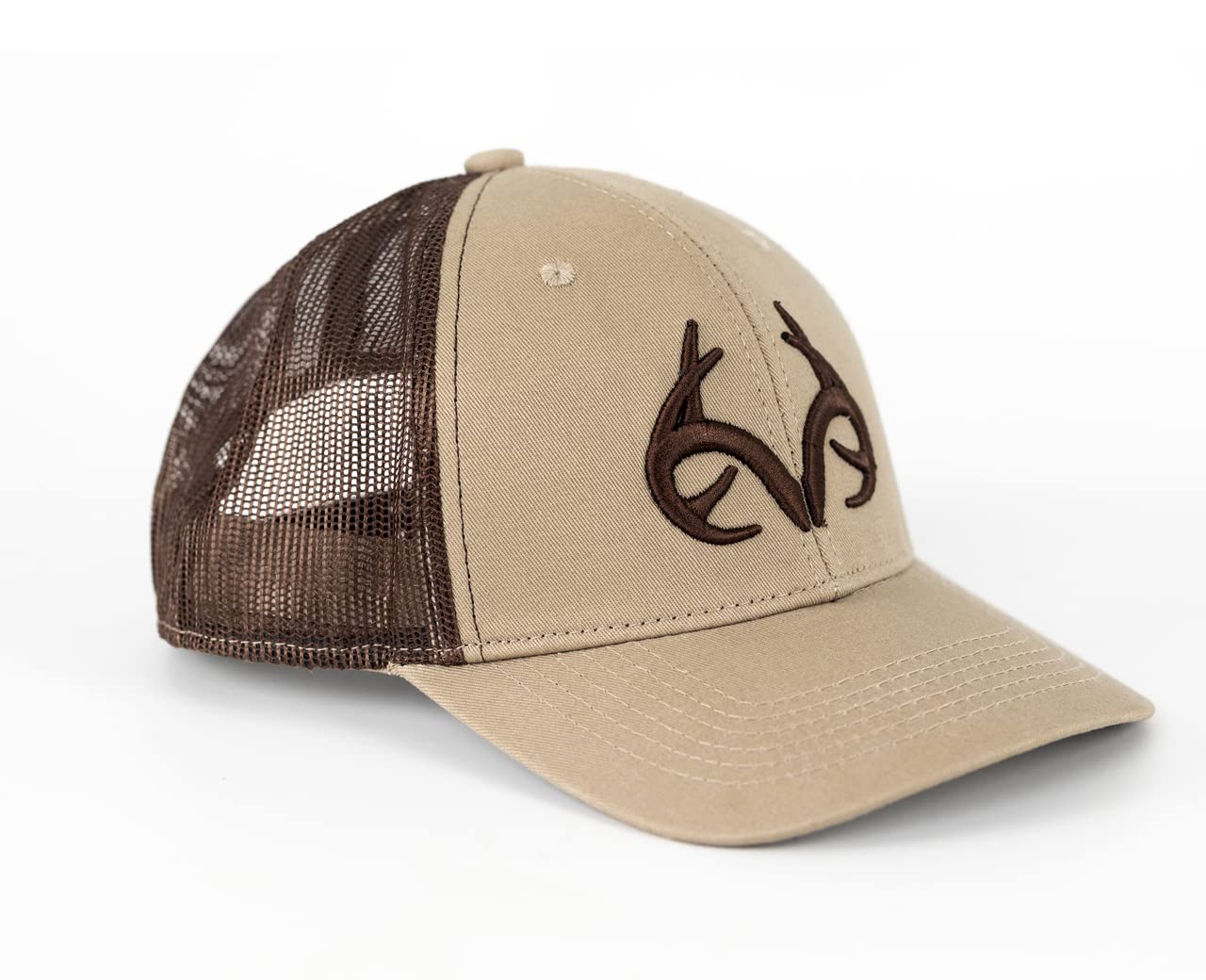 Realtree Camo Trucker Baseball Cap Hats for Hunting, Fishing, Hiking and Outdoors (Max-7 Logo)