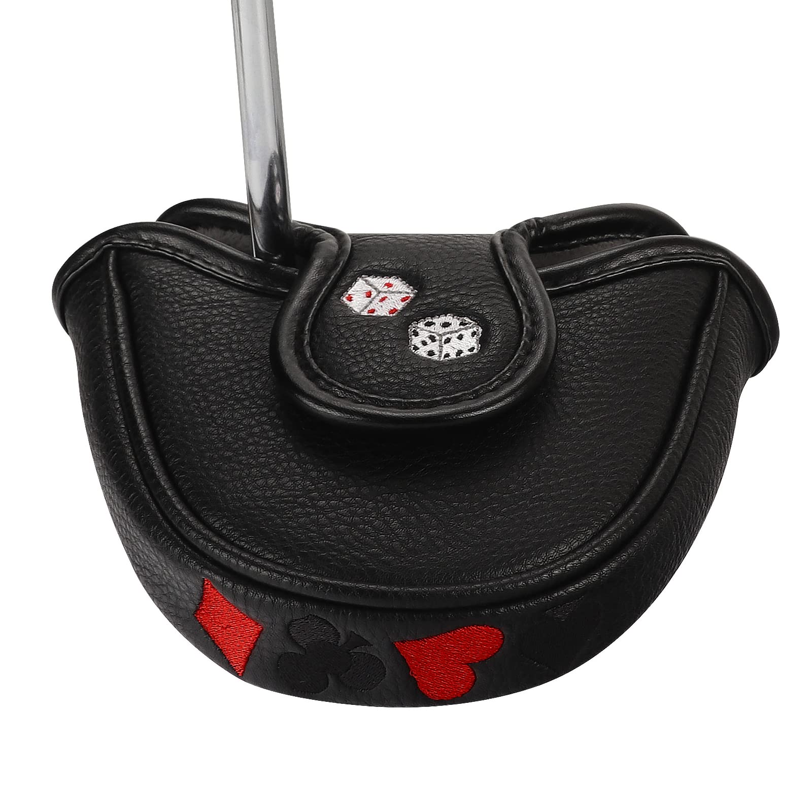 Craftsman Golf Magnetic Closure Poker Blackjack Ace Jack of Spades Black Mallet Putter Cover Headcover for Scotty Cameron 2022 Phantom X5 Etc.