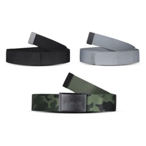 hurley men's belts (3-pack), camo, o/s