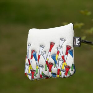 Craftsman Golf Colorful Tees Style Golf Club Larger Mallet Headcover for Taylormade MySpider X Odyssey Exo 7 Putter Odyssey Triple Track Ten etc.