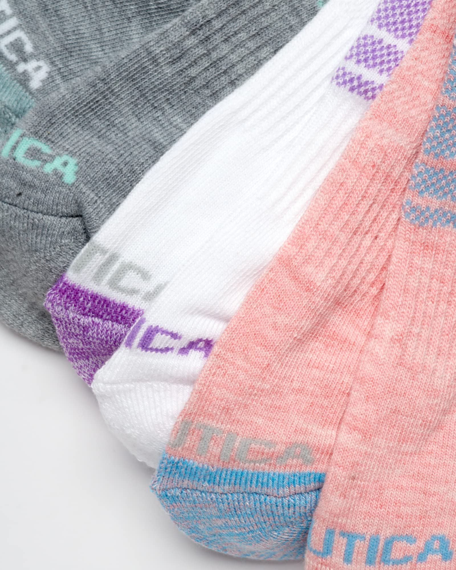 Nautica Women's Socks - Athletic Cushion Low Cut Socks (6 Pack), Size 4-10, Pink Assorted