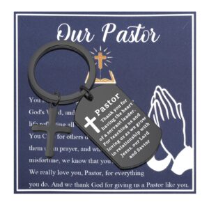 feelmem pastor appreciation gift religious jewelry pastor thank you keychain church gift christian preacher gift church minister gift (pastor-ky)