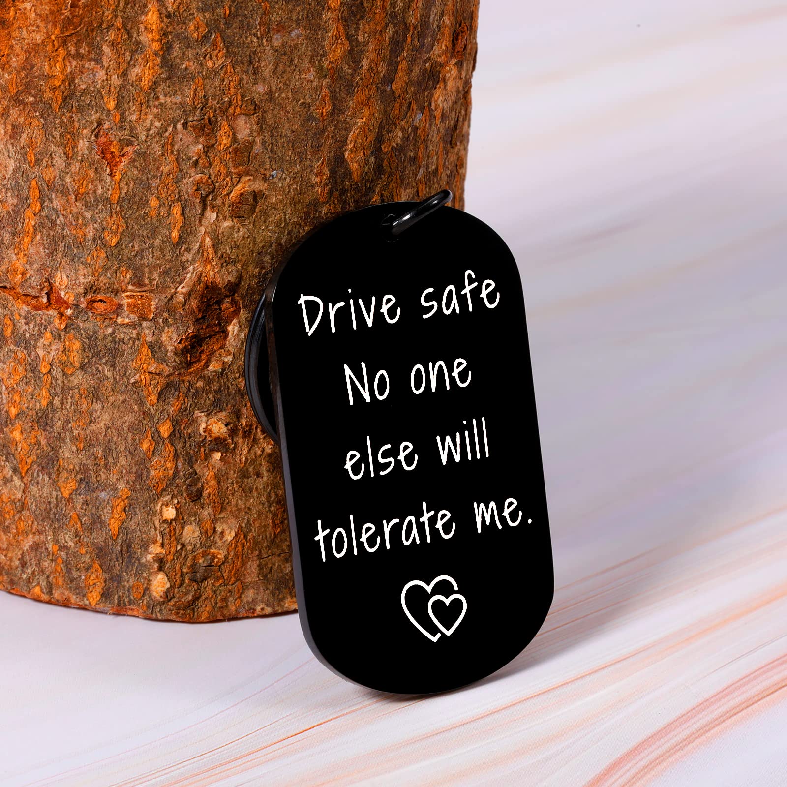 Drive Safe Keychain for Boyfriend Gifts from Girlfriend Anniversary for Husband Christmas Gifts for Boyfriend Birthday Gift Stocking Stuffers for Men Valentines Day Gifts for Him Love Gifts from Wife