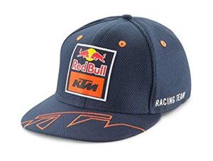 ktm exclusive red bull replica team flat snapback cap by new era dark blue orange