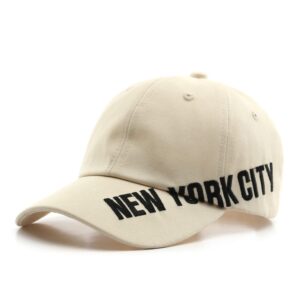 new york hat embroidery baseball cap cotton trucker dad hat with adjustable buckle visor cap for men women khaki