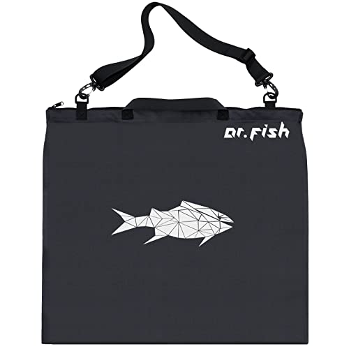 Dr.Fish Large Tournament Weigh-in Fish Bag 25.5x22 Inches Heavy Duty 900D Leak and Rip Resistant Fish Transport Storage Bag Shoulder Bag