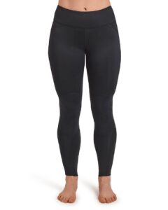 tommie copper women's pro-grade leggings with knee support | upf 50, breathable compression for sports & daily muscle support - black - x-large