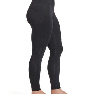 Tommie Copper Women's Pro-Grade Leggings with Knee Support | UPF 50, Breathable Compression for Sports & Daily Muscle Support - Black - X-Large