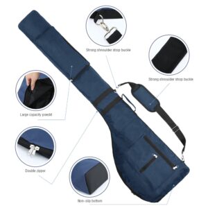 Number-one Golf Club Bag, Portable Foldable Golf Club Travel Bag for 8-10 Golf Clubs, Waterproof Mini Carry Golf Bags for Women, Men (Blue)