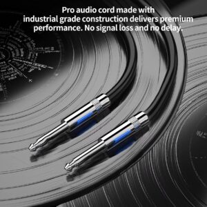 Wdpqyy 2-Pack 50ft 1/4 Inch TS Cable, Professional Quarter Inch 1/4 Inch to 1/4 Inch TS Stereo Interconnect Cable