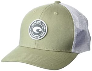 costa del mar standard medallion trucker hat, moss, one size