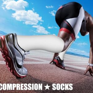 CHARMKING 3 Pairs Open Toe Compression Socks for Women & Men Circulation 15-20 mmHg is Best for All Day Wear Running Nurse (03 Black/White/Grey, L/XL)