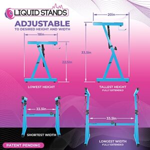 Liquid Stands Piano Keyboard Stand - Z Style Adjustable and Portable Heavy Duty Music Stand for Kids and Adults -Fits 54-88 Key Electric Pianos - Sturdy Musical Keyboard Stand (Light Blue)