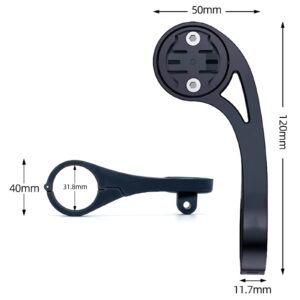 HUAYUWA Out Front Mount Compatible for Garmin Edge Series Bike GPS Computer,XOSS G/G+,iGPSPORT GPS - Cycling Handlebar 31.8mm Diameter HeadLight Holder Action Camera Bracket