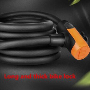 Bicycle Locks Heavy Duty Anti Theft Bike Lock High Security Level Bicycle Lock Heavy Duty Chain Bike Locks with Keys PVC Waterproof Rustproof for Cycle Moto Scooter Grills Gate Fence,