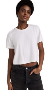 dl1961 women's essential tee, white, s