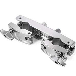 facmogu silver multi-clamp, adjustable quick release multi-clamp construct with premium stainless steel material, cymbal stand mount holder for drum cymbal stands & holders