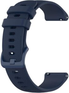 wristology quick release easy change replacement soft silicone rubber watch band strap for men women 18mm (navy blue) sb02-18