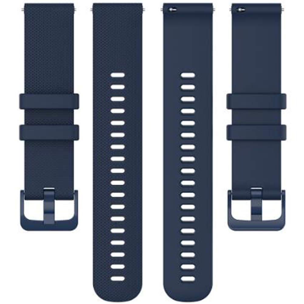 Wristology Quick Release Easy Change Replacement Soft Silicone Rubber Watch Band Strap for Men Women 18mm (Navy Blue) SB02-18