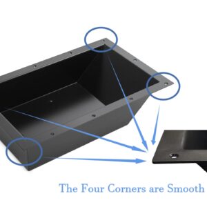 UanofCn 100RTMP Trolling Motor Tray for Minn Kota Motor Corded Foot Pedal Control Pan Coated Aluminum and Recessed