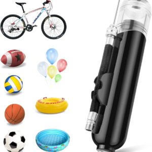 BROTOU Ball Pump & Bike Pump, Inflate Air Pump with 3 Needles, 2 Nozzles and 2 Bike Tire Valve Adapter Hand Pump Kit for Soccer Ball, Basketball, Volleyball, Balloons, Bikes