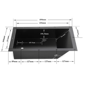 UanofCn 100RTMP Trolling Motor Tray for Minn Kota Motor Corded Foot Pedal Control Pan Coated Aluminum and Recessed