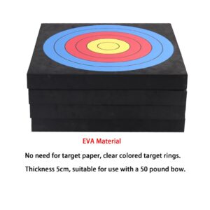 FENJANER Archery Target for Backyard Youth EVA Arrow Target Square Moving Foam Targets for Outdoor Shooting Practice Training Compound Bow and Recurve Bow