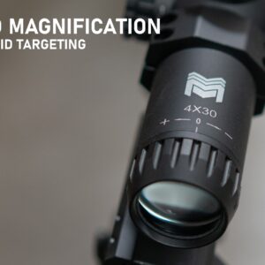 Monstrum Stealth 4x30 Fixed Magnification Scope | Black | MX1 Reticle