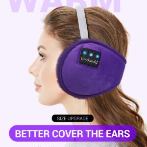 LC-dolida Bluetooth Earmuff Headphones Music Ear Muffs Winter Ear Warmers for Men Ear Muffs for Women Kids Ear Covers,Built-in HD Speakers Wireless Earmuffs for Winter Gifts Skating Skiing