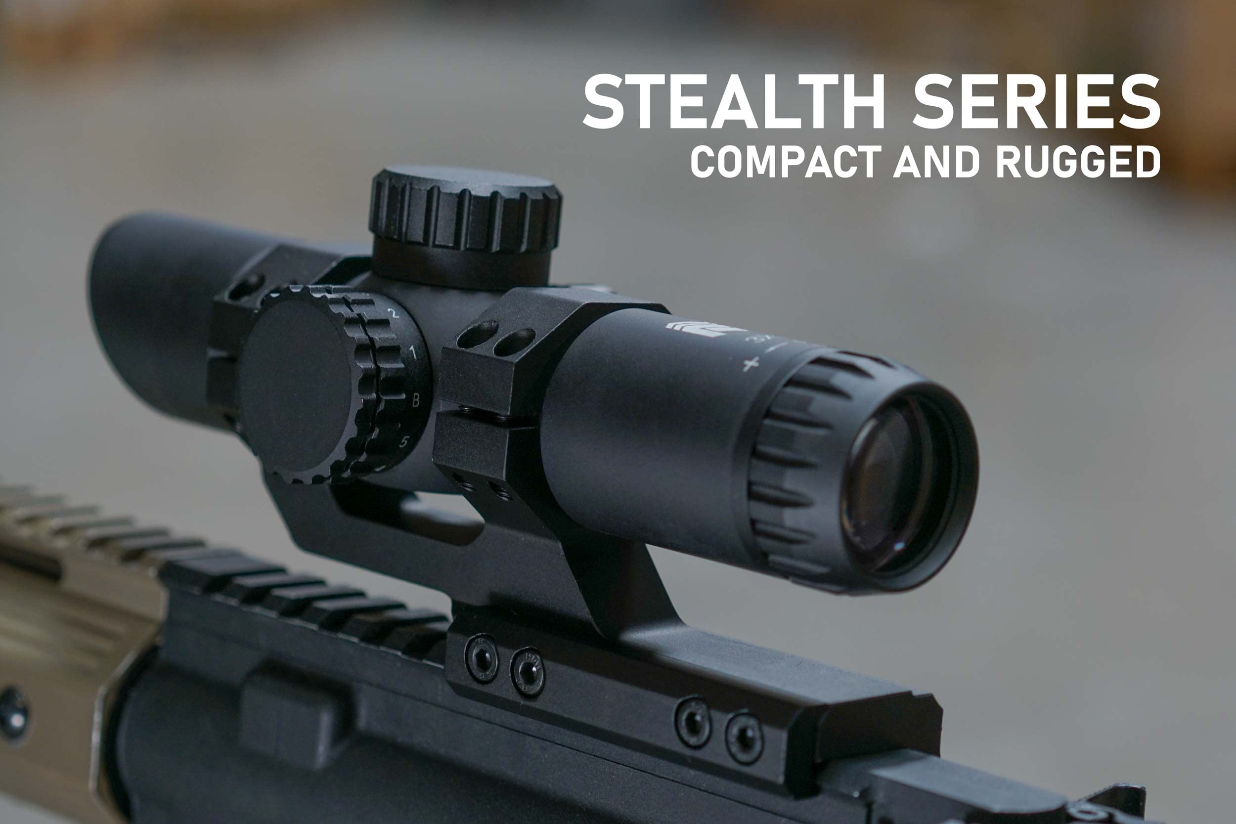 Monstrum Stealth 4x30 Fixed Magnification Scope | Black | MX1 Reticle