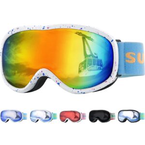 supertrip kids ski goggles, anti-fog snow snowboard goggles for kids boys grils youth age 5-15