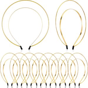 10 pcs photoshoot hair band angel bridal metal headband double wire headband halloween costume headpiece wedding goddess crown diy hair accessories for women and girls halloween parties (gold)