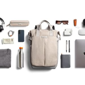 Bellroy Tokyo Totepack, water-resistant woven convertible backpack and tote bag - Saltbush