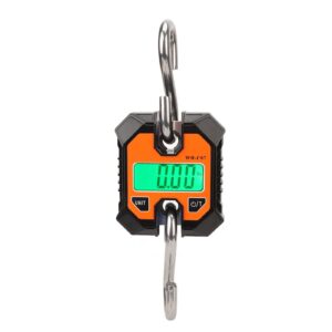 fish scale, multifunction portable hanging scale digital fishing scale with backlit lcd display, g, kg, lb weighing units, 0.2kg to 100kg electronic hook scale for fishing, hunting, luggage, shopping